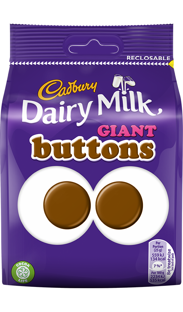 Cadbury: Dairy Milk: Buttons: Giant Buttons: Milk Chocolate 110g (4oz ...