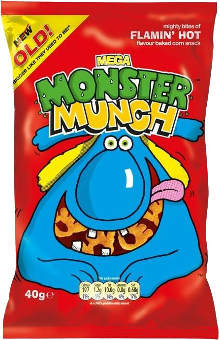 Walkers: Monster Munch: Flamin' Hot 40g (1.4oz) – O'Malley's European Foods